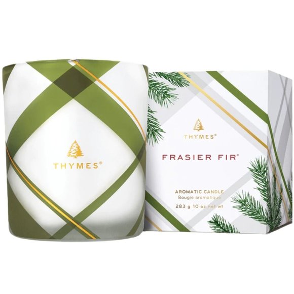 Thymes | Other | Thymes Candle Frasier Fir Scented White Green Box ...